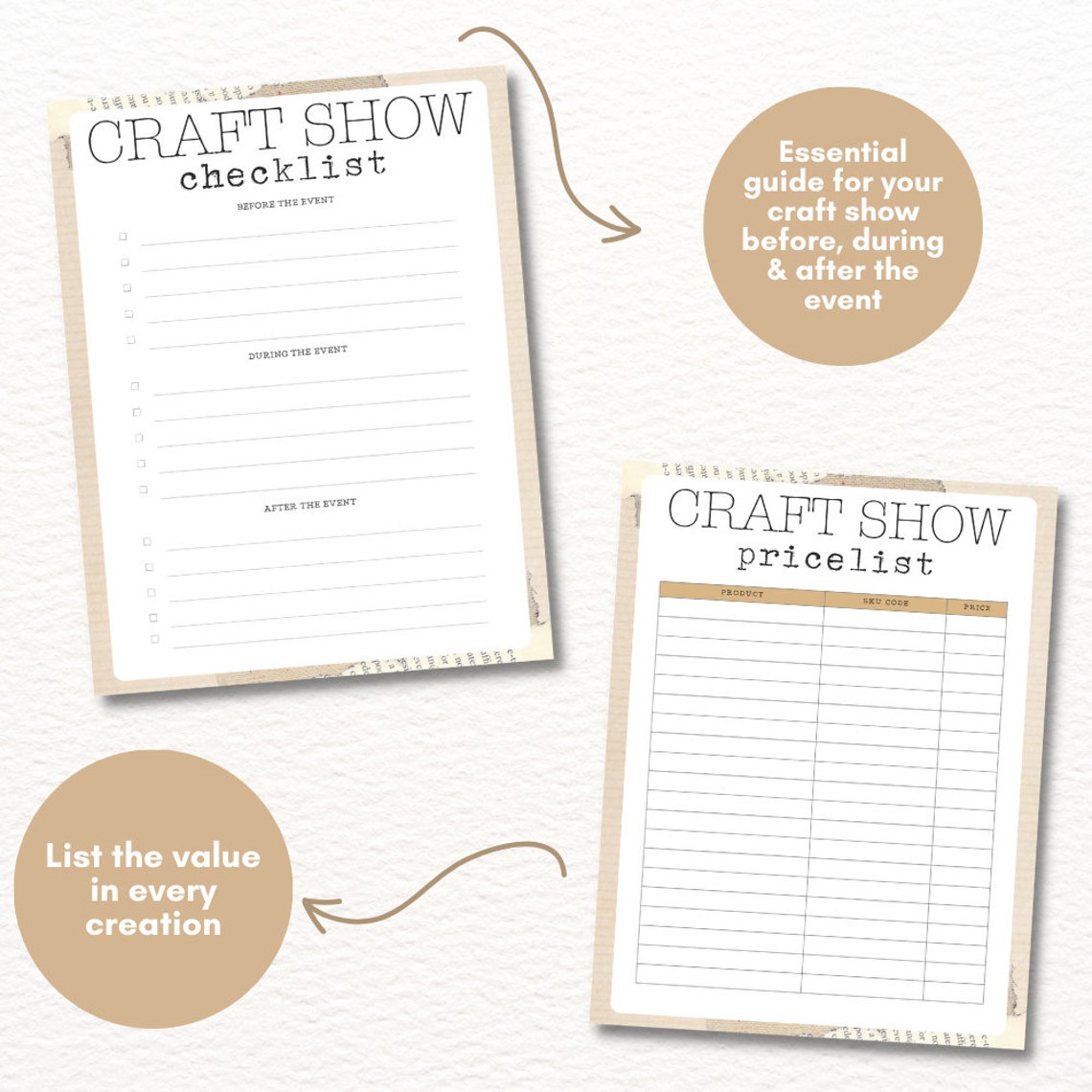 97 Page Craft Fair Planner Template, Market Stall Planner, Inventory ...