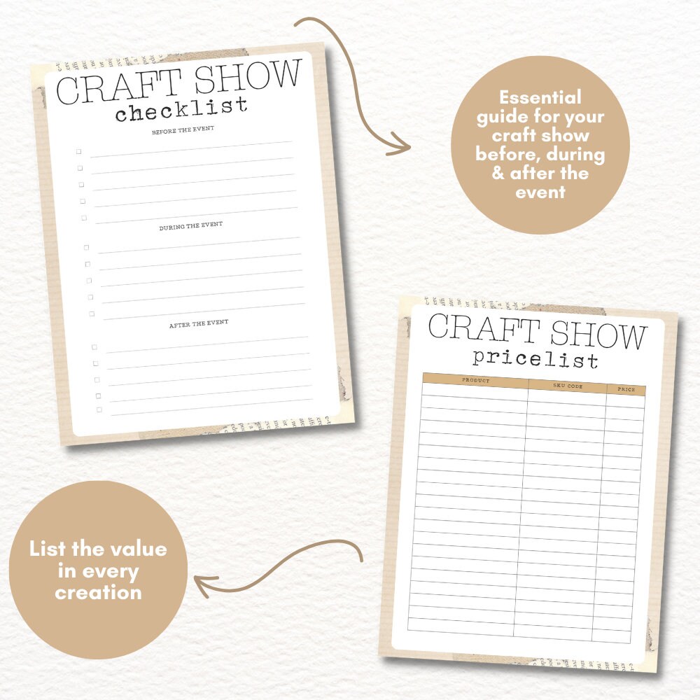 97 Page Craft Fair Planner Template, Market Stall Planner, Inventory ...