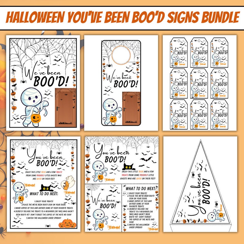 You've Been Boo'd Printable Halloween Bundle Kit, You've Been Booed ...