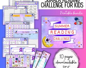 Summer Reading Challenge Printable - Etsy