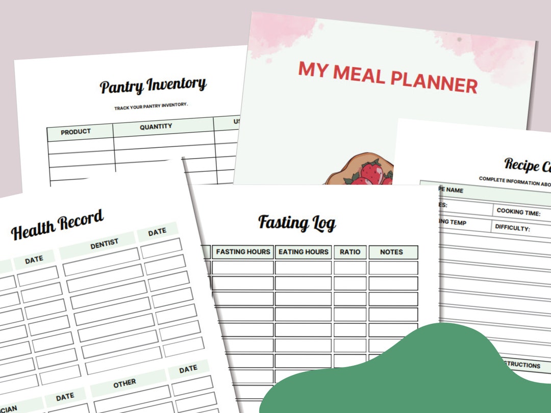 Meal Planner Digital Download for Budgeting and Tracking Food Expenses ...