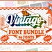 The Ultimate Vintage Font Collection Bundle, Cricut, Script Font, Fonts ...