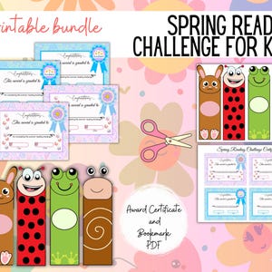 Spring Break Reading Challenge for Kids, Awards, Books, Reader, Log ...