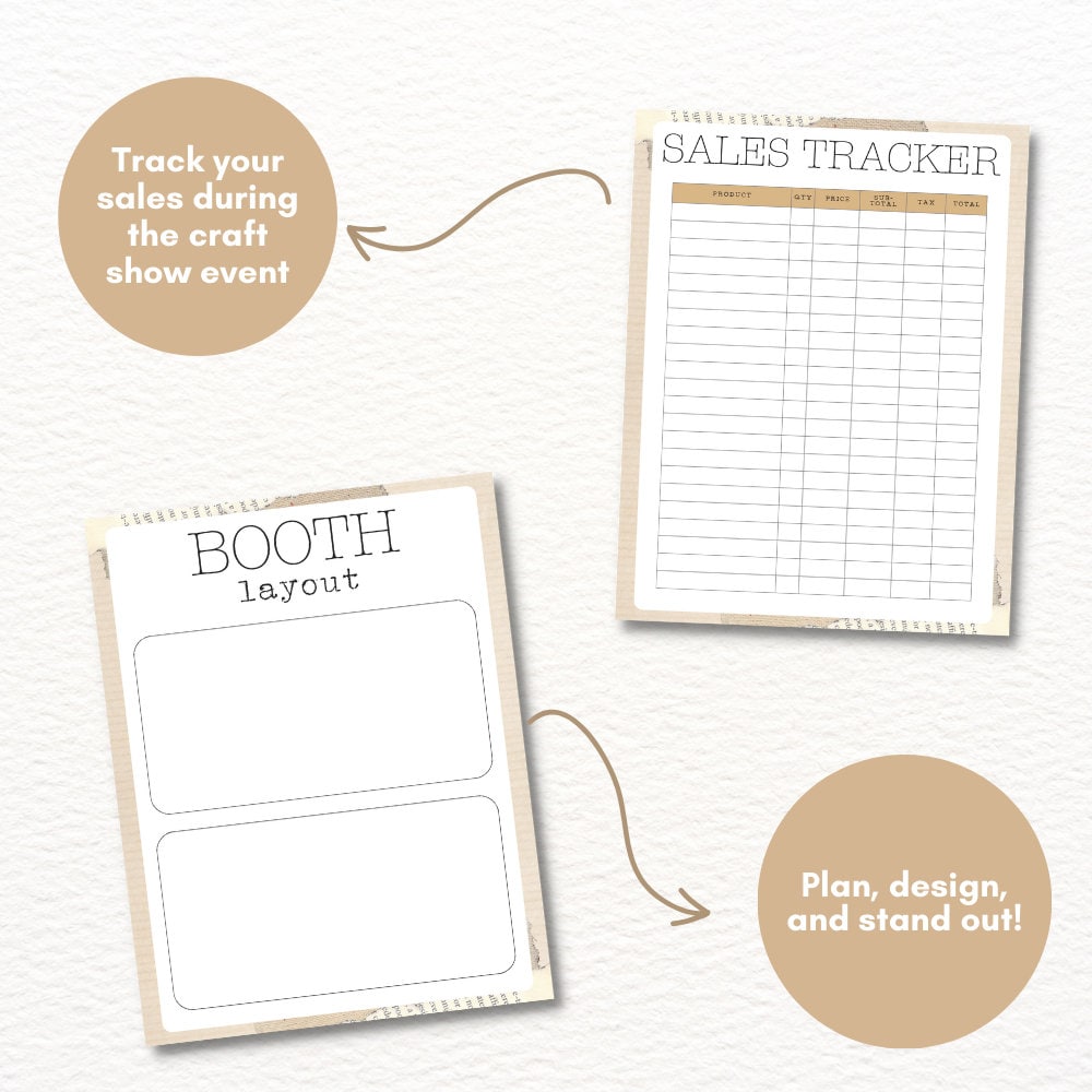 97 Page Craft Fair Planner Template, Market Stall Planner, Inventory ...