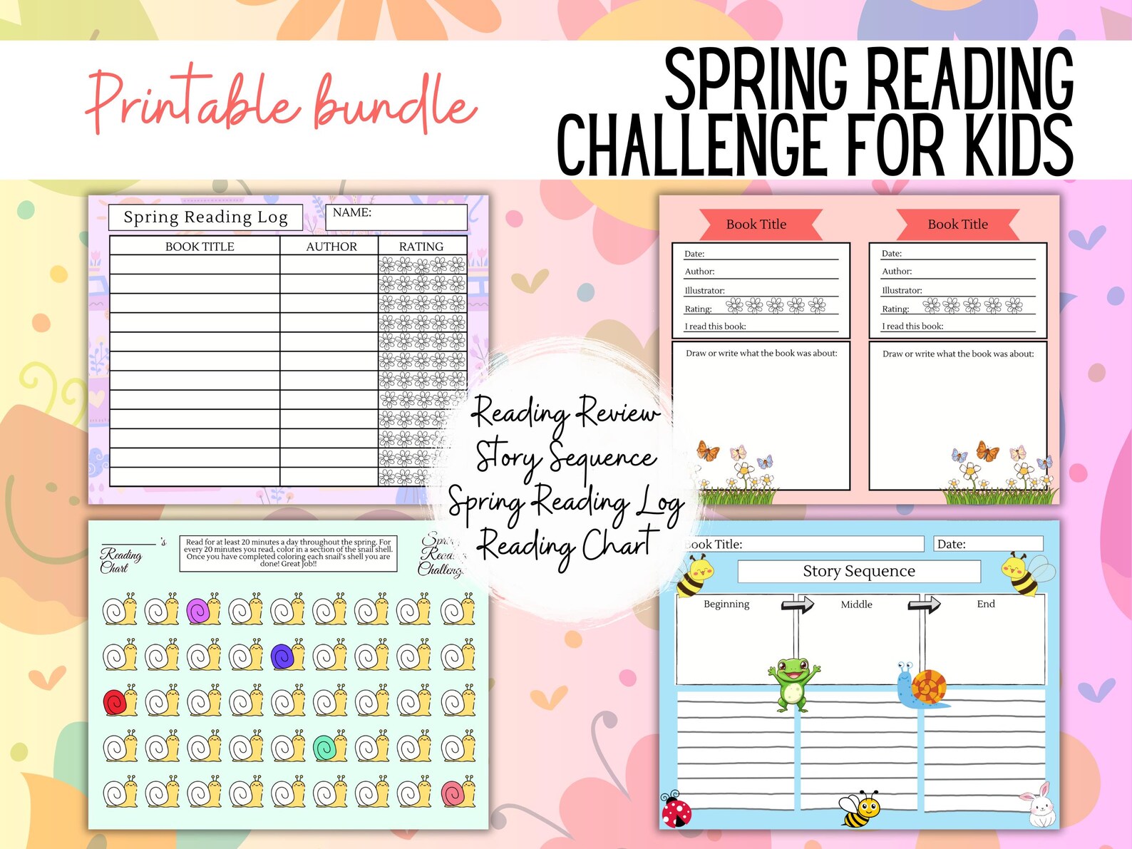 Spring Break Reading Challenge for Kids, Awards, Books, Reader, Log ...