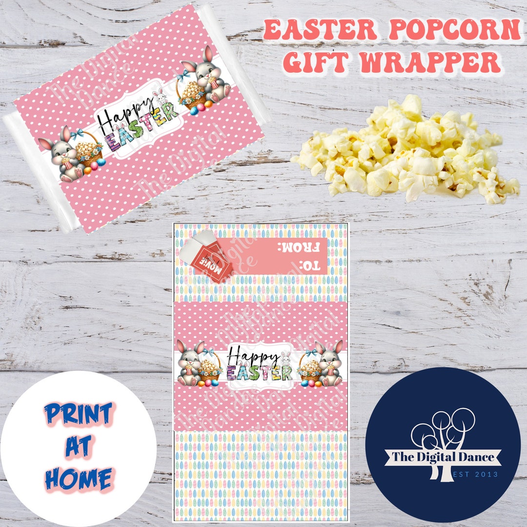 Digital Printable Easter Popcorn Wrapper - Instant Download - Party ...
