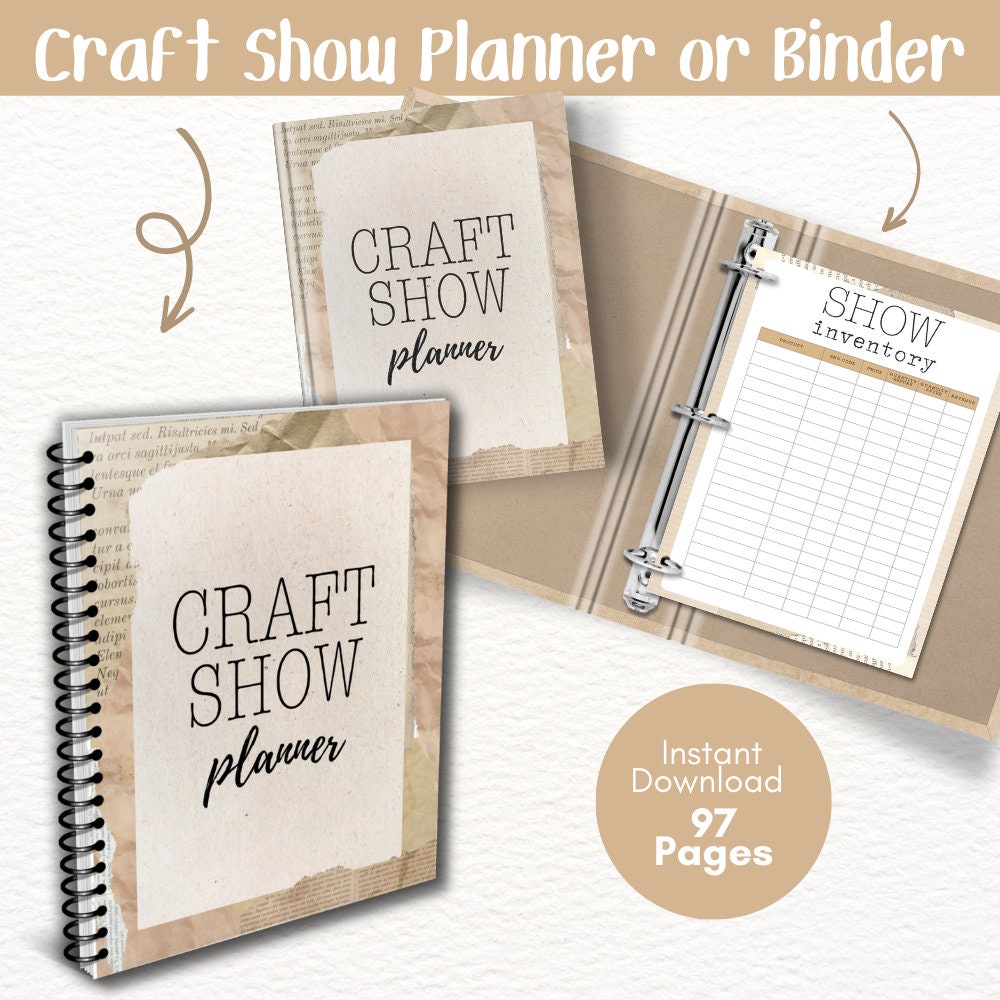 97 Page Craft Fair Planner Template, Market Stall Planner, Inventory ...