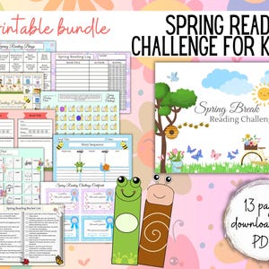 Spring Break Reading Challenge for Kids, Awards, Books, Reader, Log ...