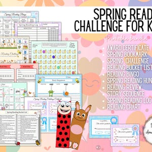 Spring Break Reading Challenge for Kids, Awards, Books, Reader, Log ...