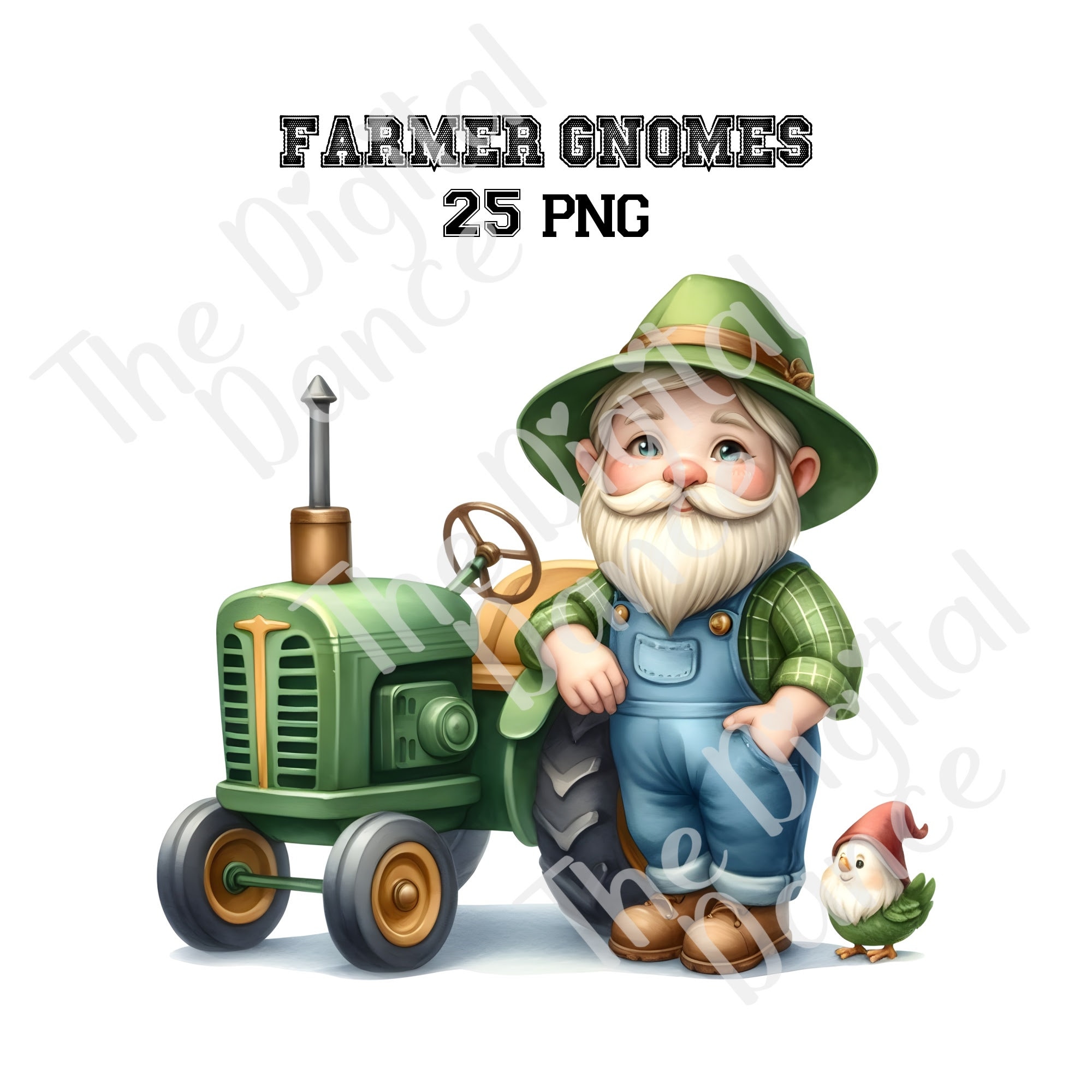 Watercolor Farmer Gnome Clipart, Transparent, Png, Clipart, Gnome ...