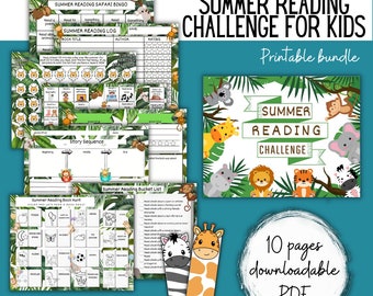 Summer Reading Challenge Printable - Etsy