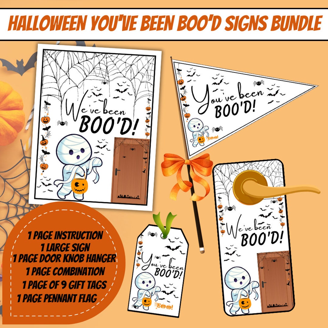 You've Been Boo'd Printable Halloween Bundle Kit, You've Been Booed ...