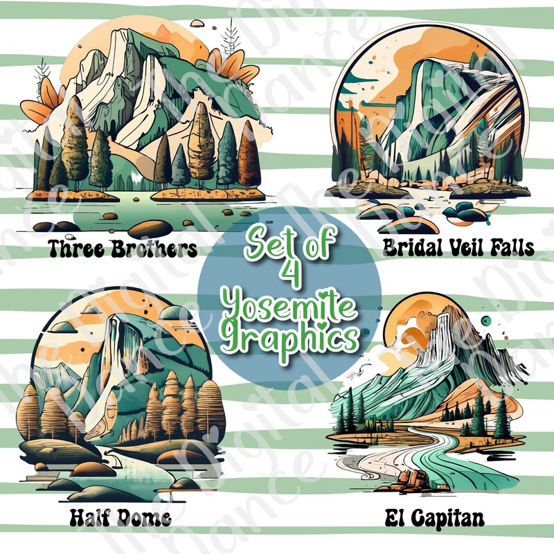 Yosemite Drawing - Etsy