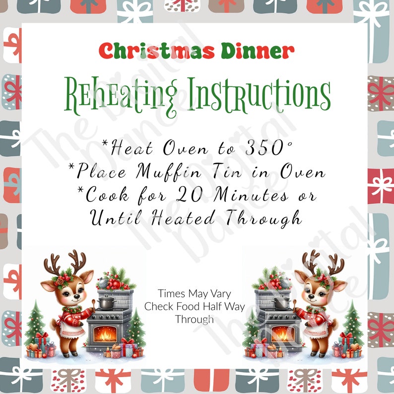 Printable Christmas Leftovers Printable Reheating Instructions ...