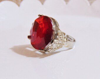 Large Red Ring - Etsy