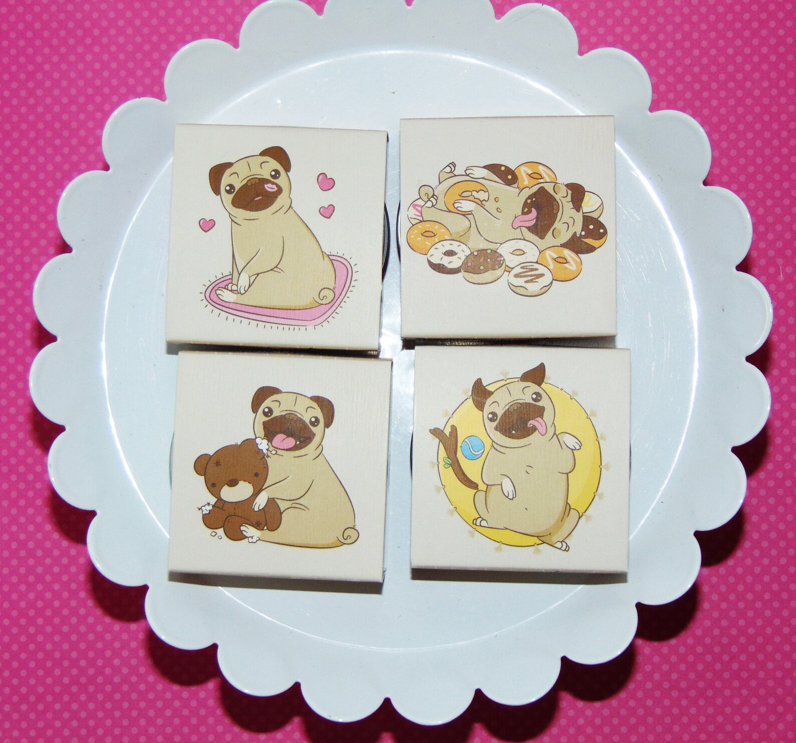Super Cute Pugs & Kisses Scented Lip Balm Tins - Etsy