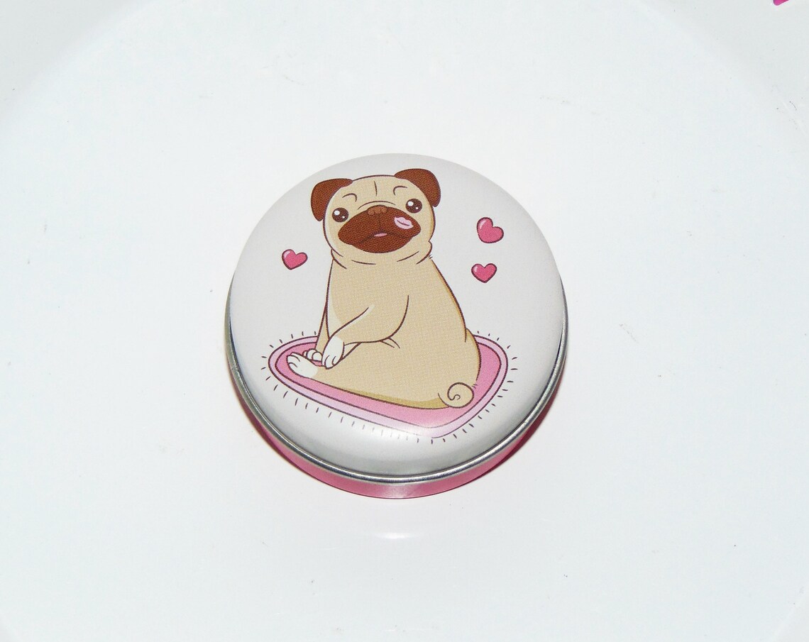 Super Cute Pugs & Kisses Scented Lip Balm Tins - Etsy