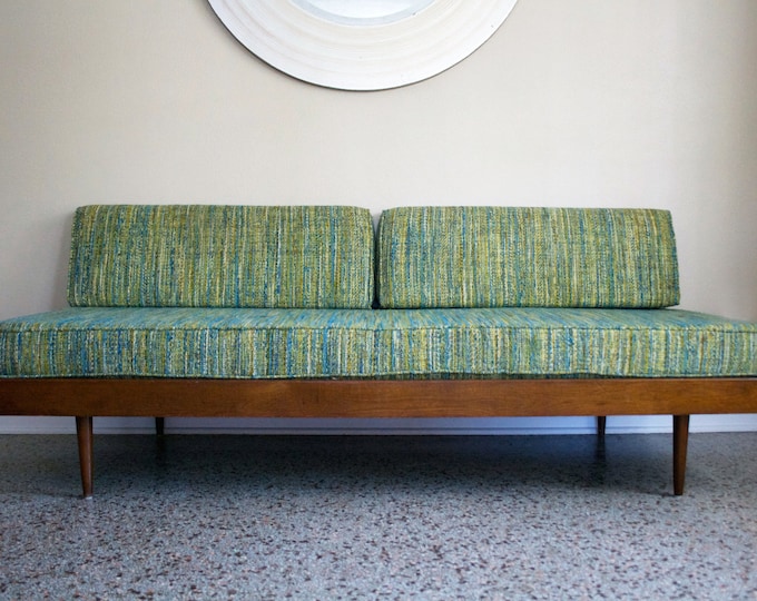 Mid Century Modern Daybed Danish Modern Style Platform Daybed tweed ...