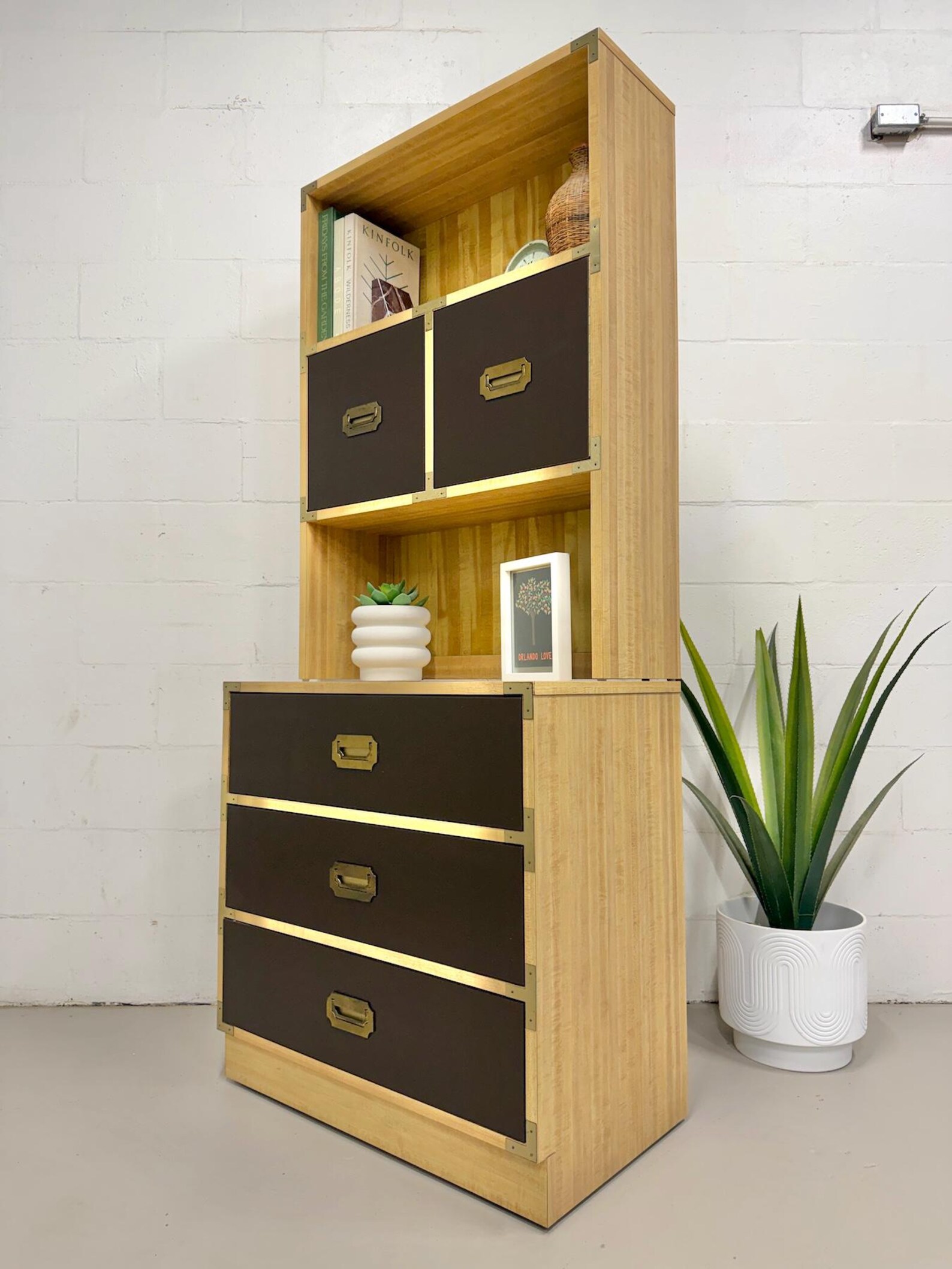 Vintage Campaign Style Storage Bookshelf/bar Cabinet/shelf - Etsy