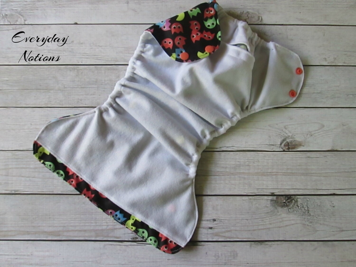 Cloth Diaper PacMan Gamer Black One Size Pocket Cloth | Etsy