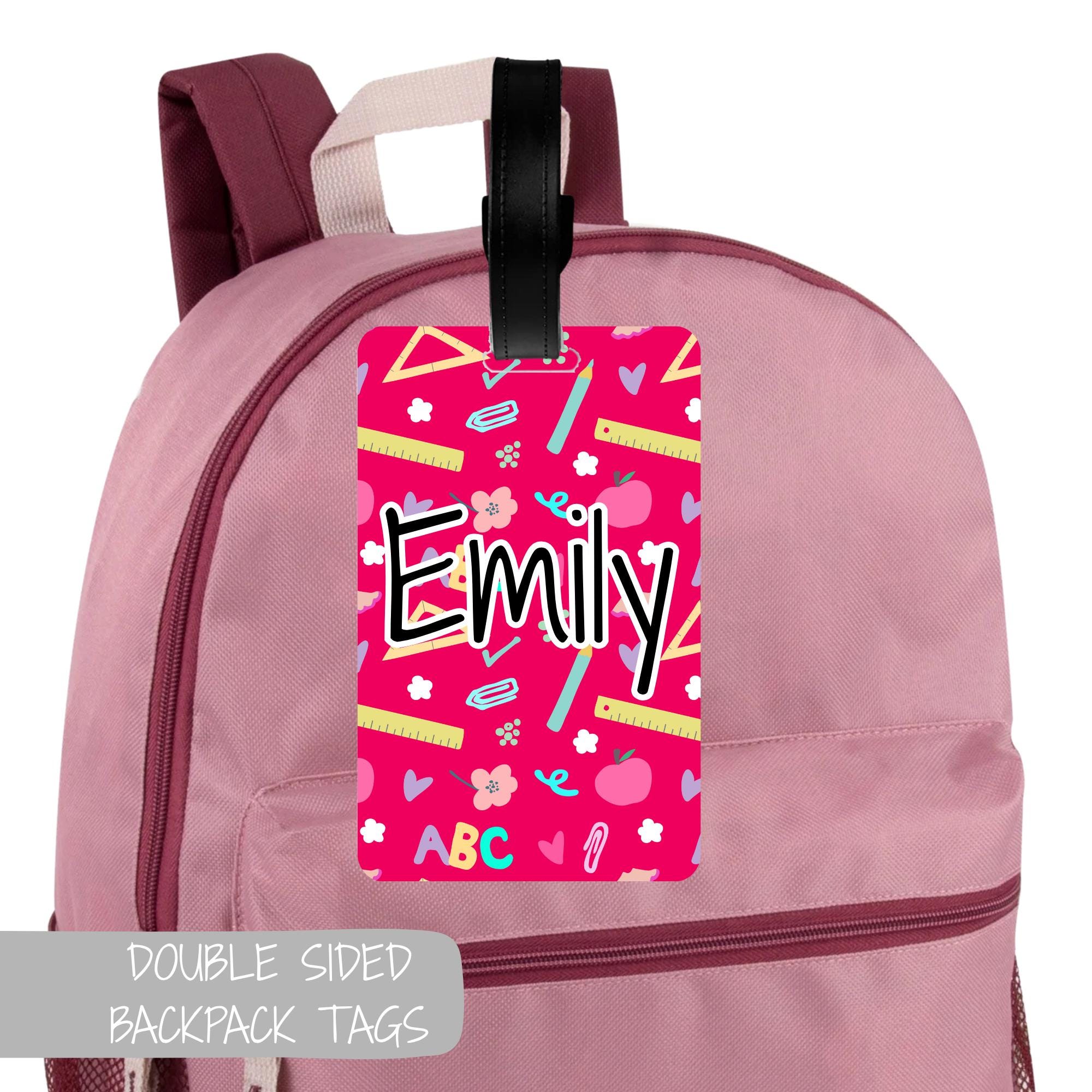 Backpack Name Tag Personalized Bag Tag for Kids Back to School Bag Kids ...