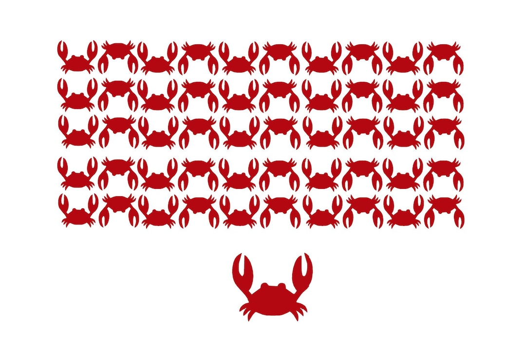 Crab Decals 50 Crab Stickers Crabbing Decals Crab Boil Invitation Seals ...
