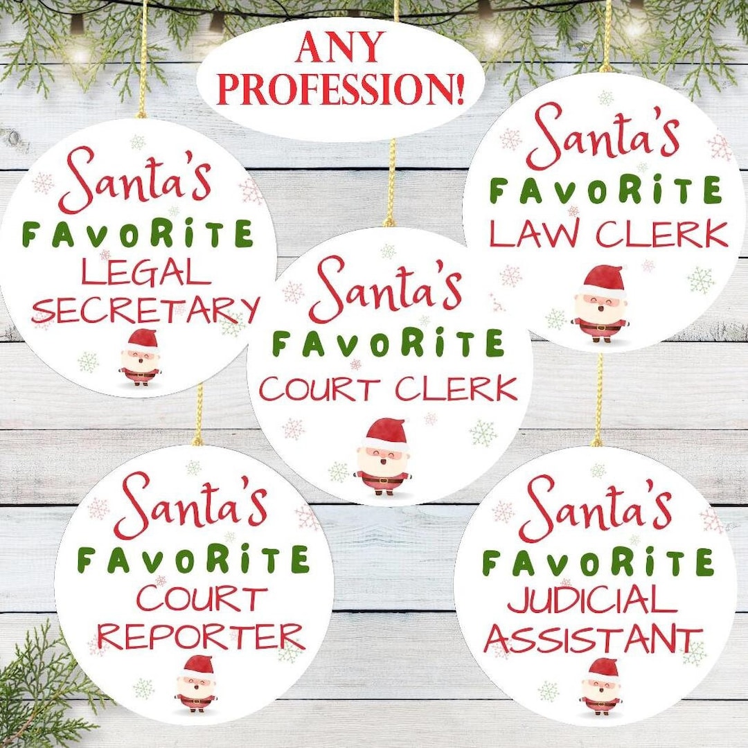 Custom Legal Ornaments Personalized Legal Ornament Santa's Favorite ...
