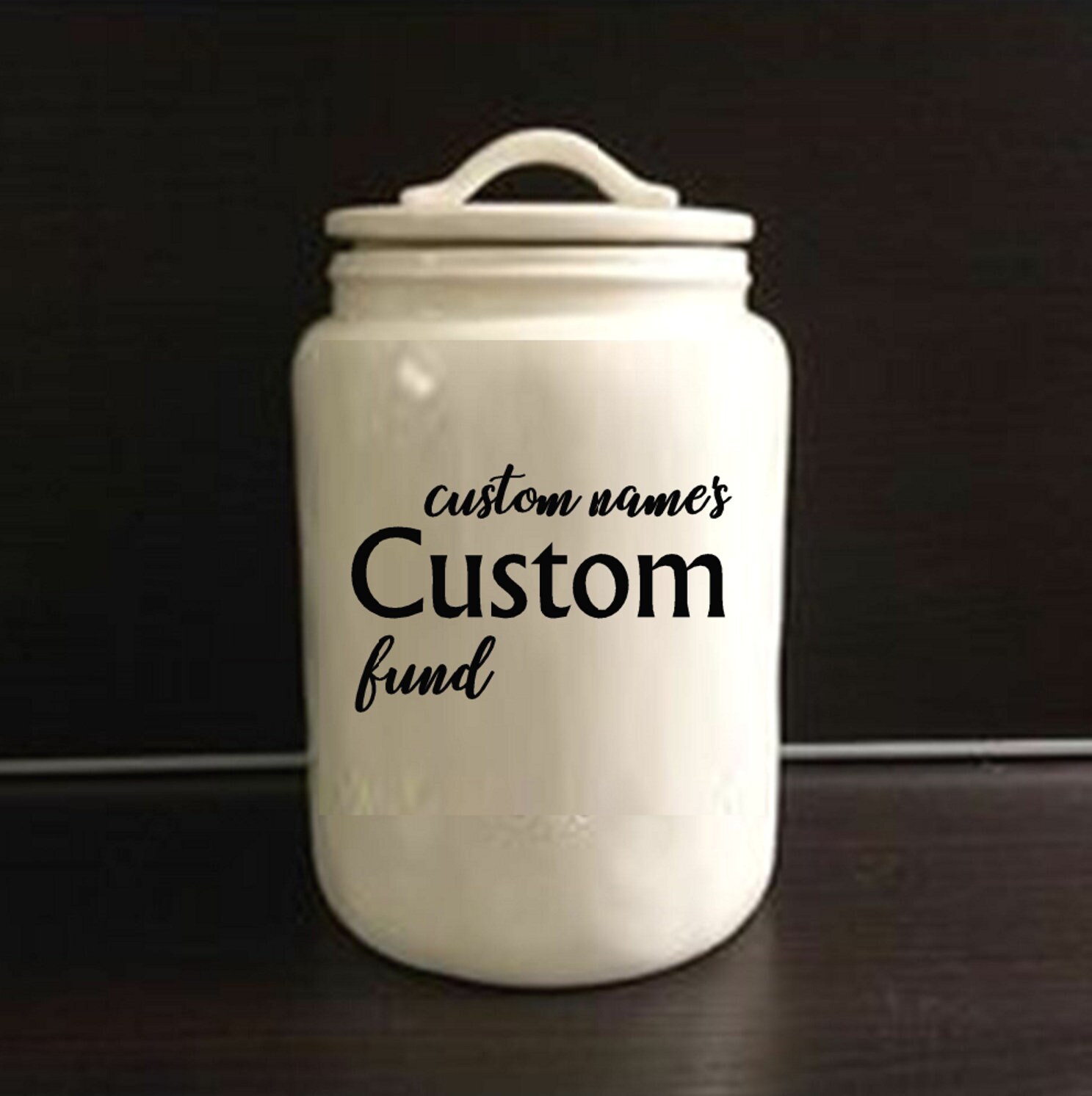 Custom Savings Jar Sticker Personalized Money Jar Decal Travel | Etsy