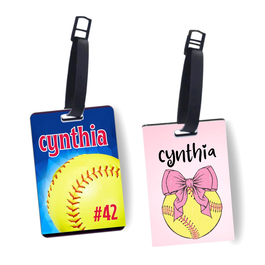 Softball Gear Bag Name Tag Personalized Gift for Softball Player Senior ...