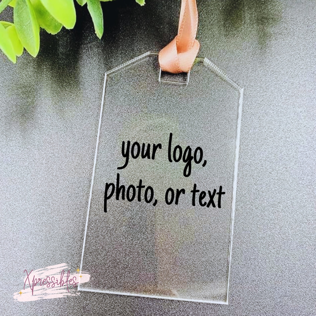 Custom Ornament Personalized Logo Promotional Gift Clear Acrylic Tag ...