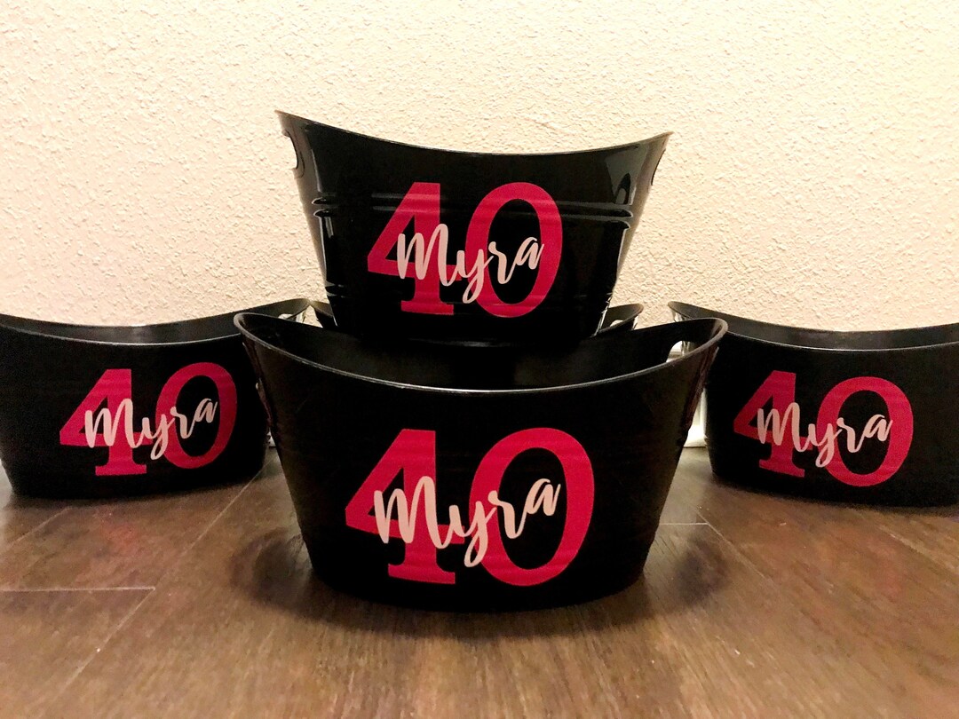 40th Birthday Party Decor Personalized Birthday Gift Basket 40th 30th ...