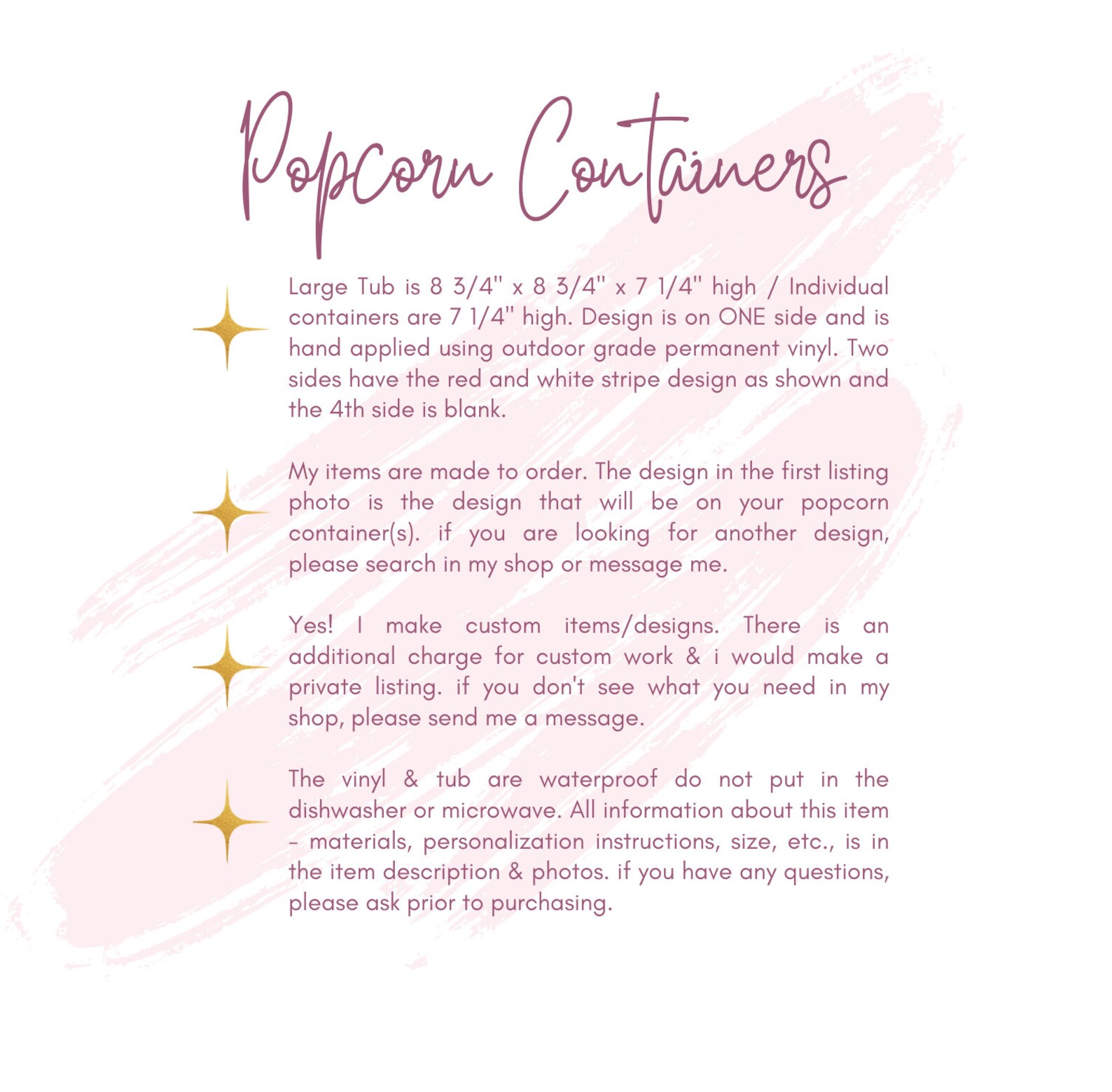 Personalized Popcorn Containers Individual Popcorn Cups Popcorn Gift ...