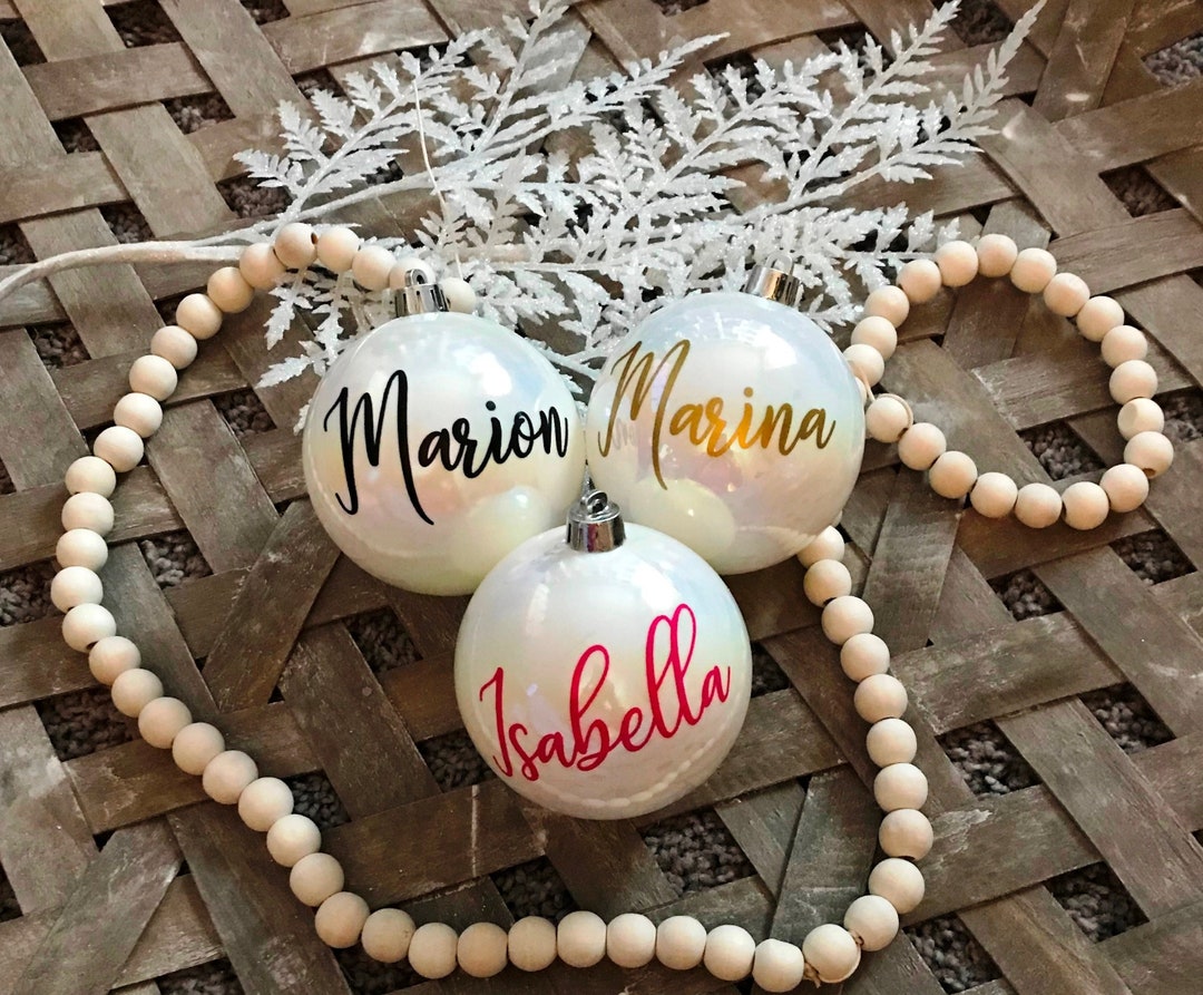 Custom Christmas Ball Ornament Personalized Holiday Ornament 3 Inch ...