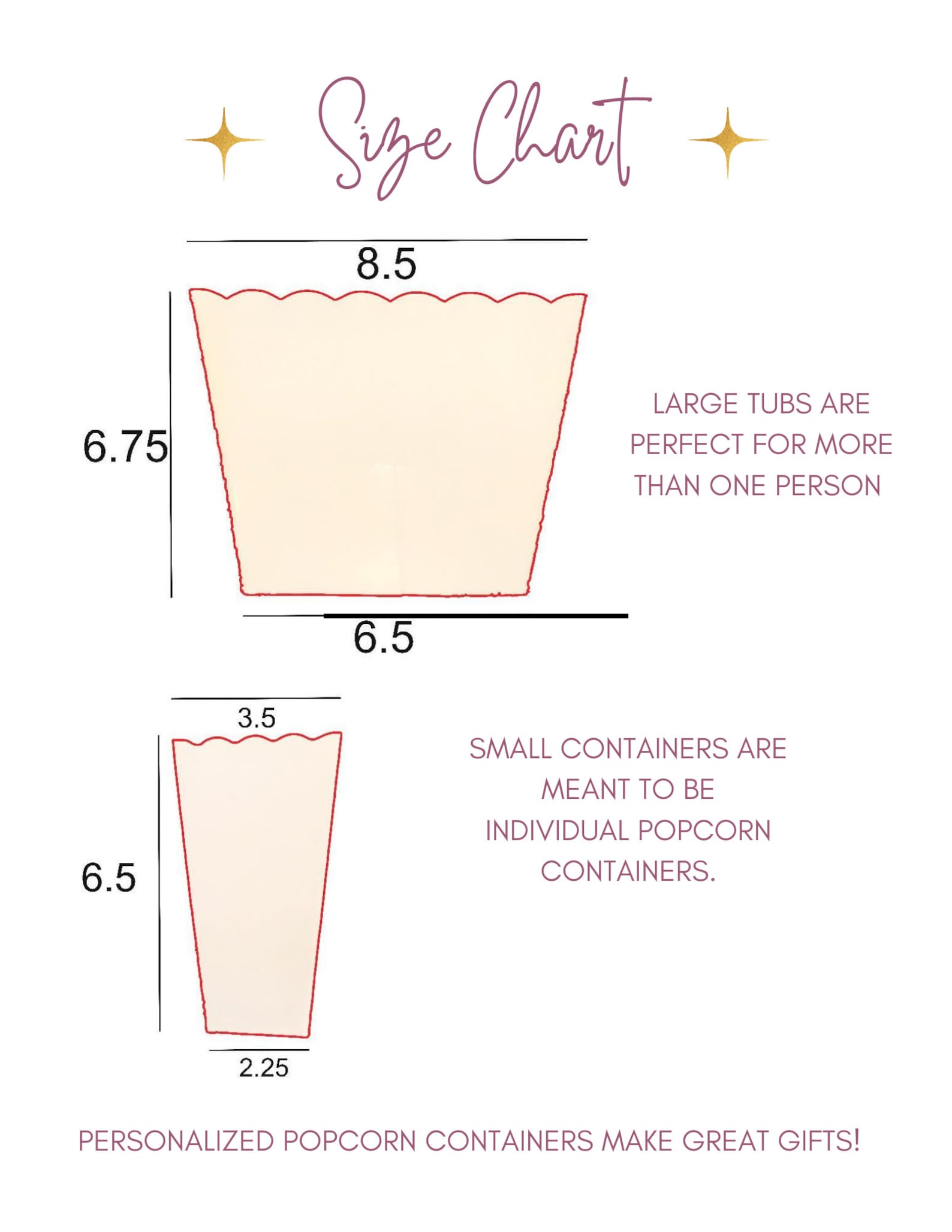 Personalized Popcorn Containers Individual Popcorn Cups Popcorn Gift ...