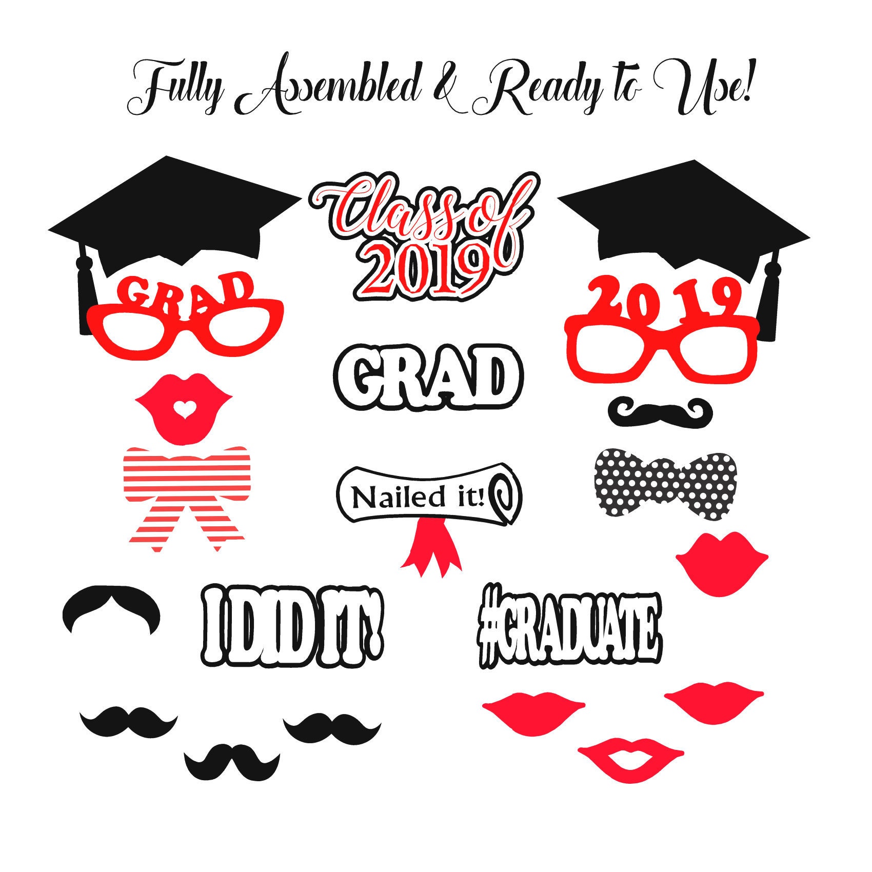 Graduation Party Props 21pc Graduation Photo Props Graduation | Etsy