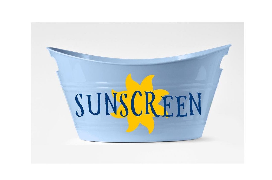 Sunscreen Basket Outdoor Summer Tote Sunscreen Basket Custom Pool Side ...