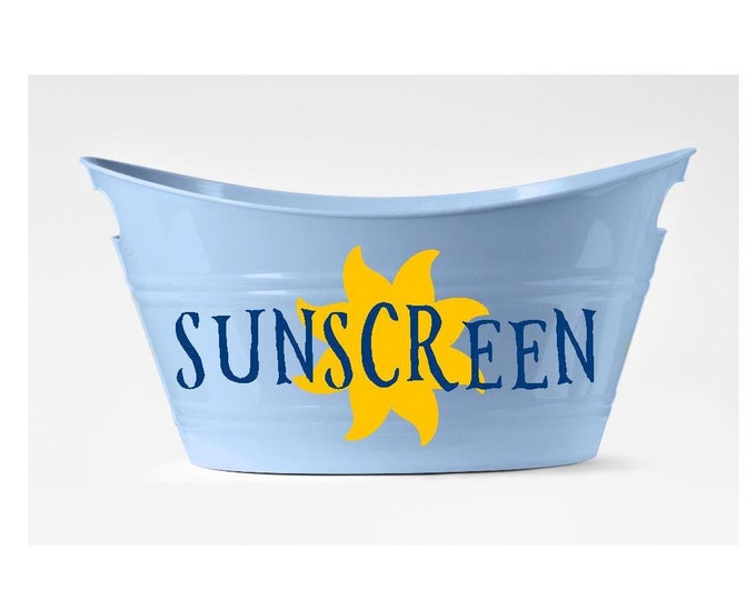 SUNSCREEN Storage Bucket - Etsy