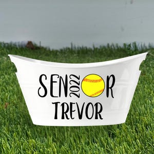 Personalized Softball Senior Gift Basket Custom Name Senior Night ...