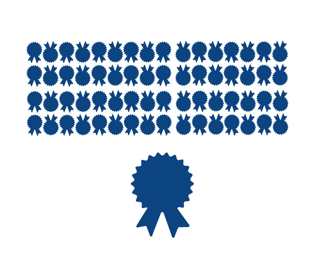 Blue Ribbon Decals Award Ribbon Stickers State Fair Party County Fair ...