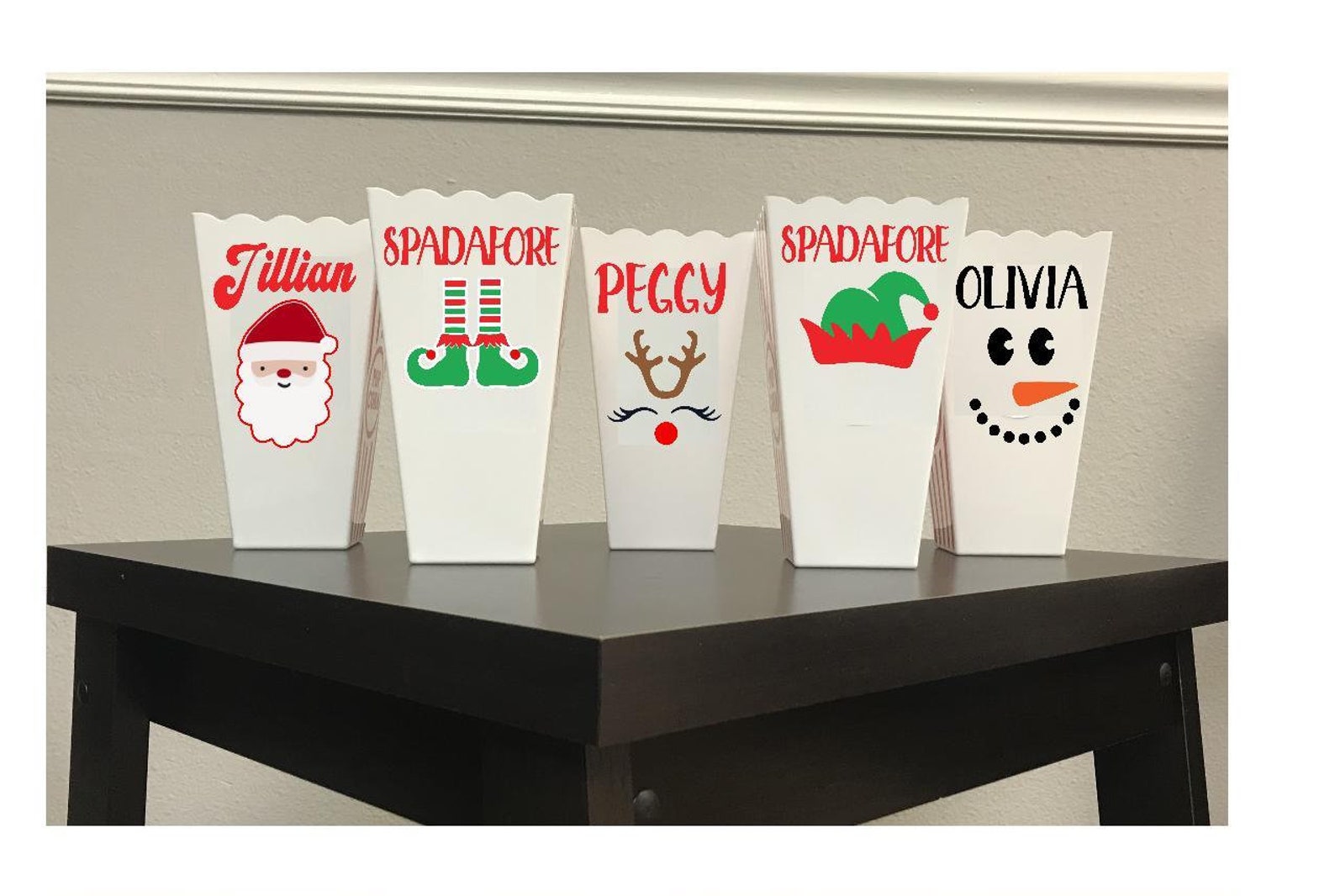 Personalized Popcorn Buckets Custom Christmas Theme Snack - Etsy