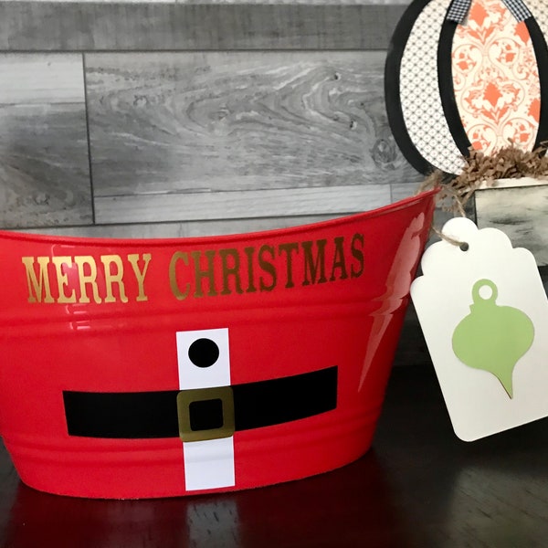 Santa Basket - Etsy