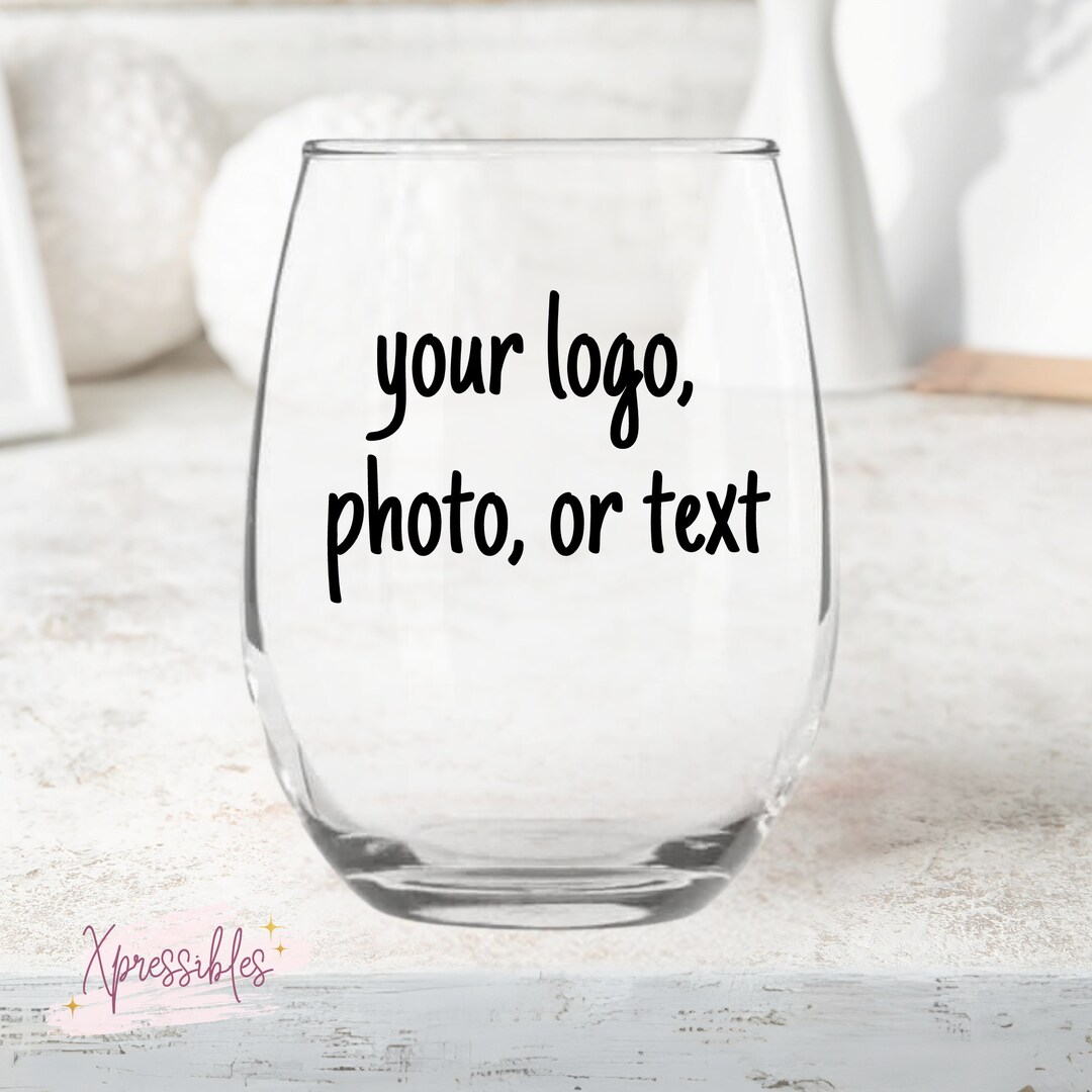 Custom Wine Glass Personalized Photo Glass Custom Company Logo Glasses ...