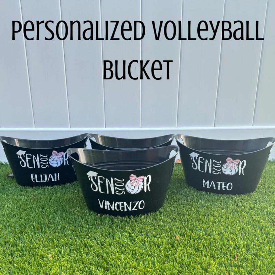 Personalized Volleyball Bucket 2026 Senior Night Gift Basket Coquette ...