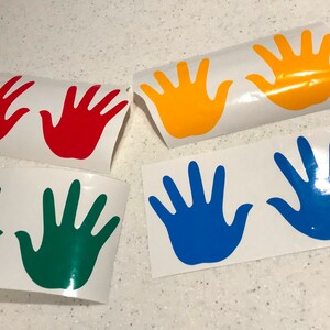 Hand Print Wall Decals 8 Handprint Decals 4 Sets of Hands | Etsy