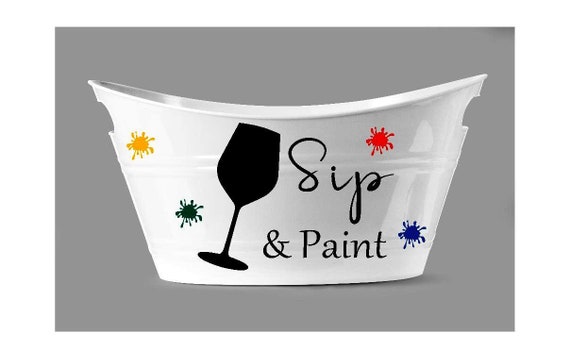 Sip and Paint Party Decoration Sip and Paint Kit Basket Party | Etsy