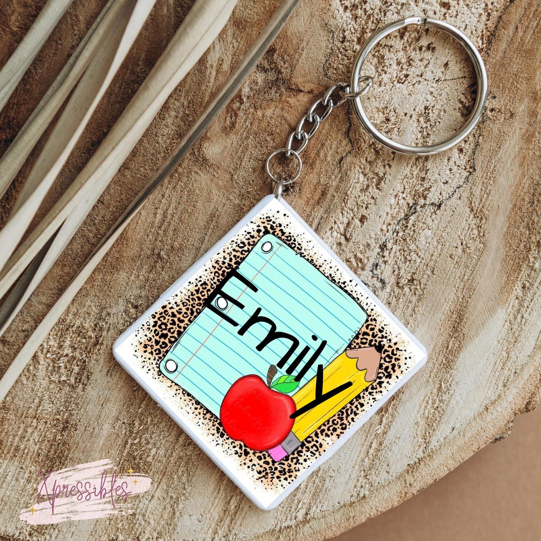 Personalized Teacher Key Chain Custom Gift for Teacher Appreciation ...