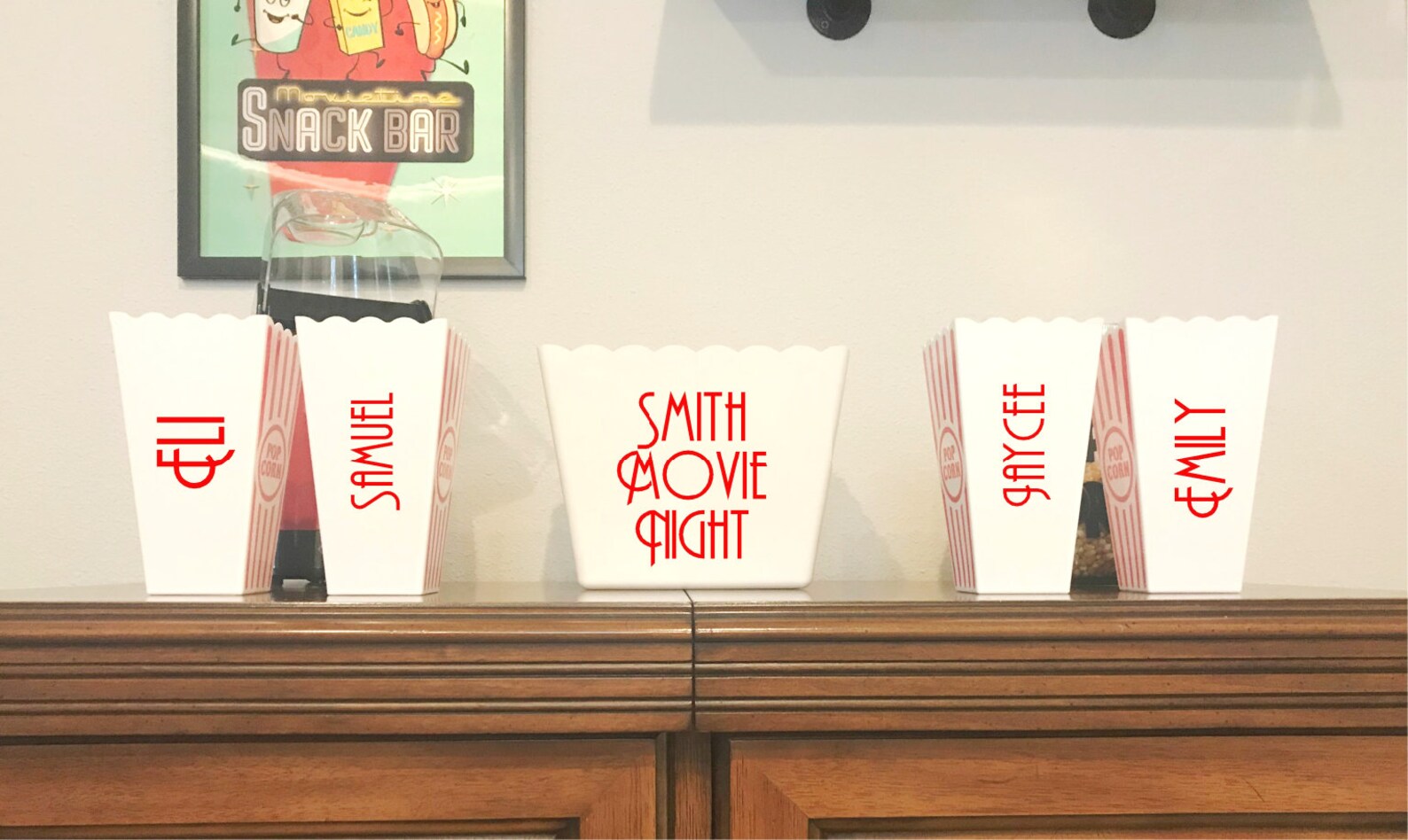 Personalized Popcorn Bucket Custom Family Gift Personalized Gift ...