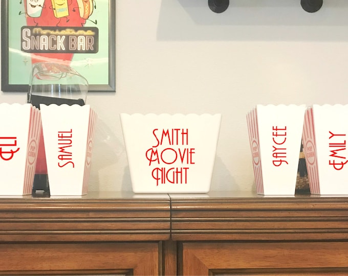 Personalized Popcorn Bucket Custom Family Gift Personalized - Etsy