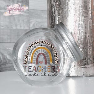 Teacher Candy Jar Custom Teacher Gift Personalized Teacher Appreciation ...
