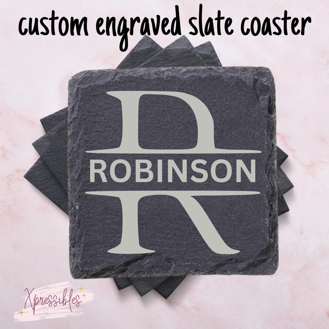 Design Your Own Custom Coasters Any Text Personalized Wedding Gift for ...